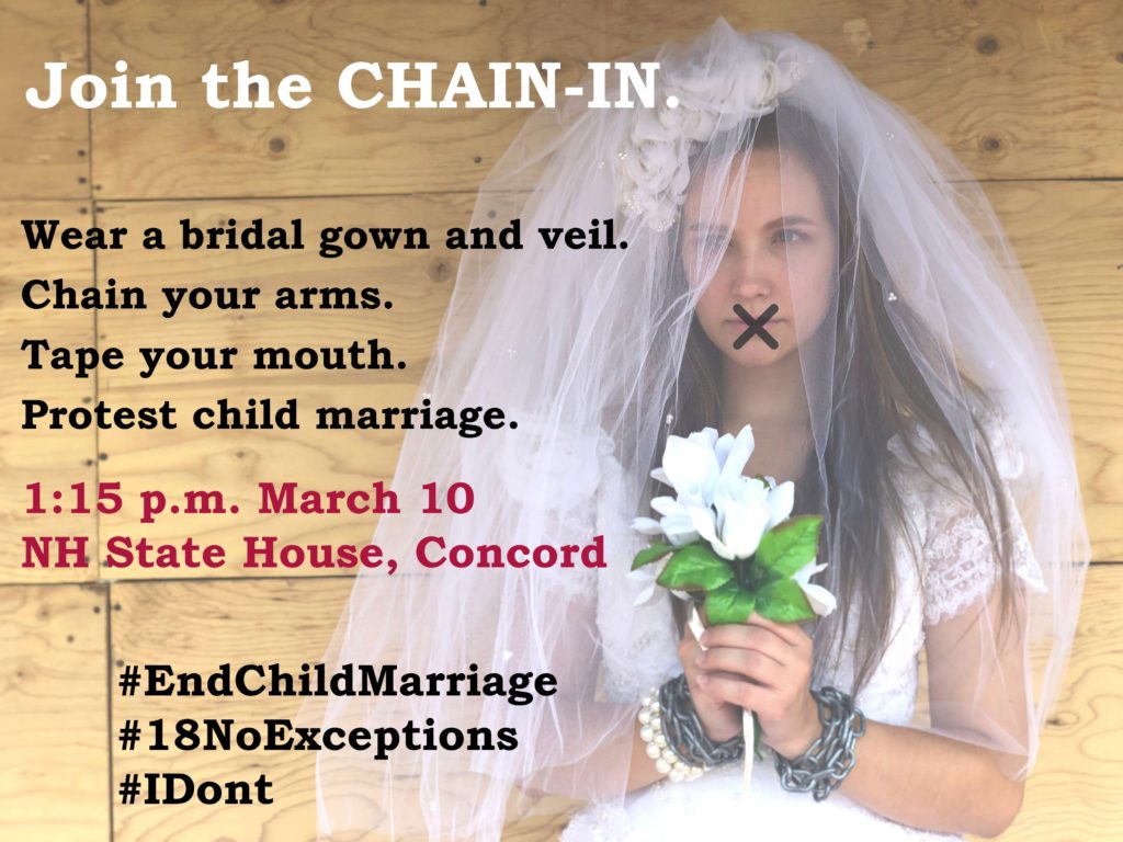 child marriage 2/26/2020 Chain-In with us in New Hampshire on March 10 ...